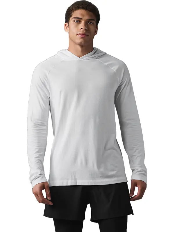 Alo Yoga Core Hooded Runner Sweatshirt - White