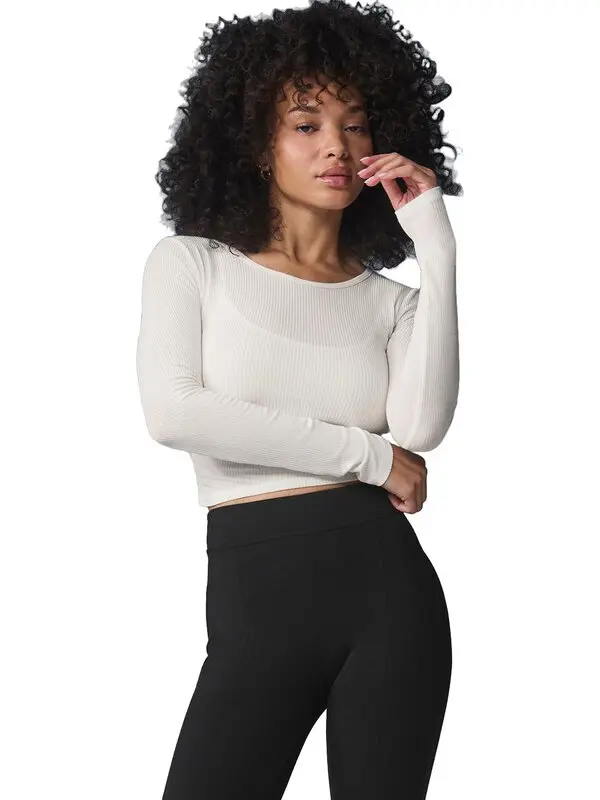 Alo Yoga Gather Long Sleeve Top - Ivory