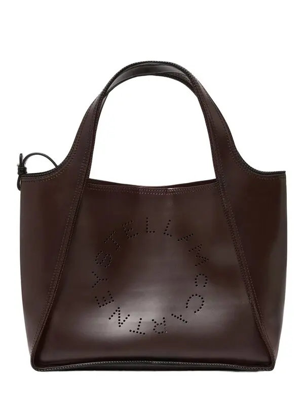 Stella McCartney Logo Crossbody Tote Bag - Black/brown