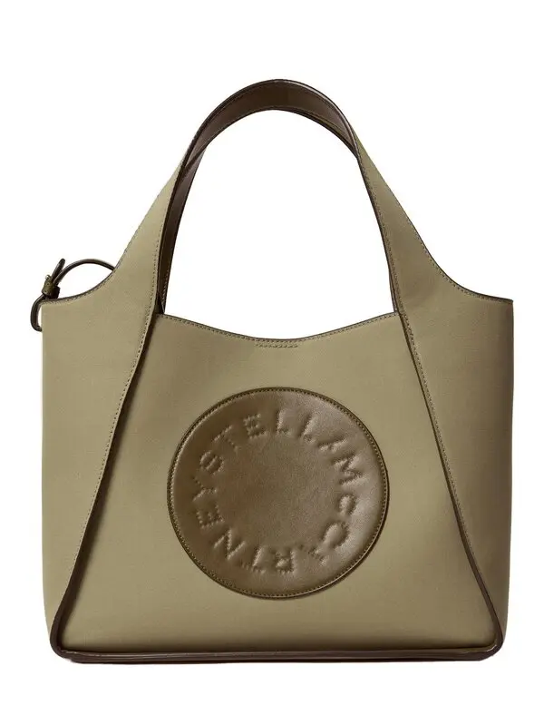 Stella McCartney Logo Perforated Tote Bag - Tan