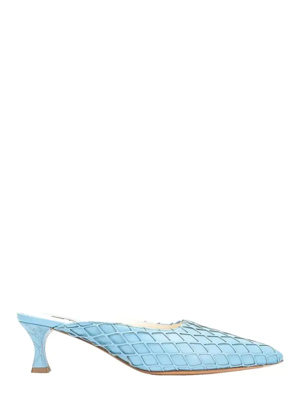 Rochas Laser-cut Mules - Blue