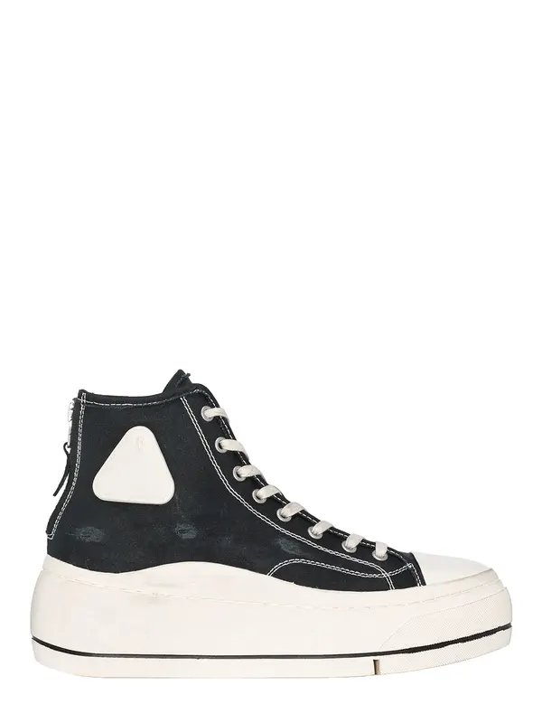 R13 Flatform High-top Sneakers - Black