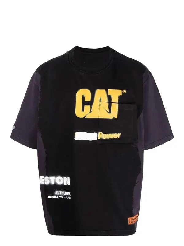 Heron Preston X Caterpillar Logo-print T-shirt - Black