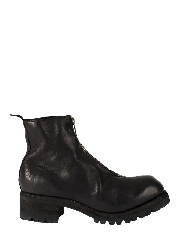 Guidi Front Zip-up Boots - Black