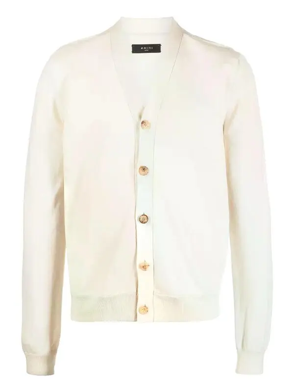 Amiri Buttoned-up Cashmere Cardigan - Neutrals