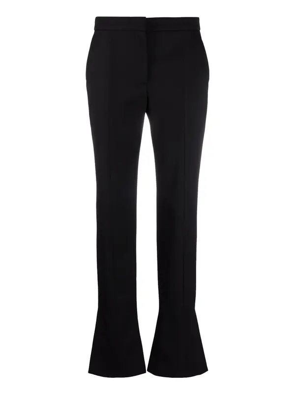 Alexander McQueen Ankle-slit Cigarette Trousers - Black