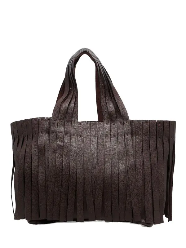 Valentino Garavani Fringed Tote Bag - Brown