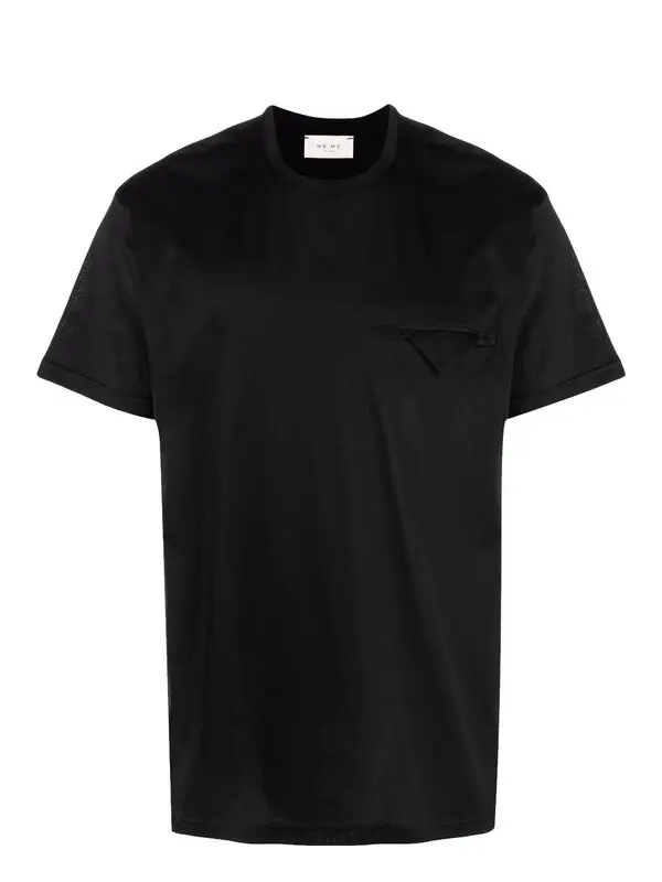 LOW BRAND Solid-colour Crewneck T-shirt - Black