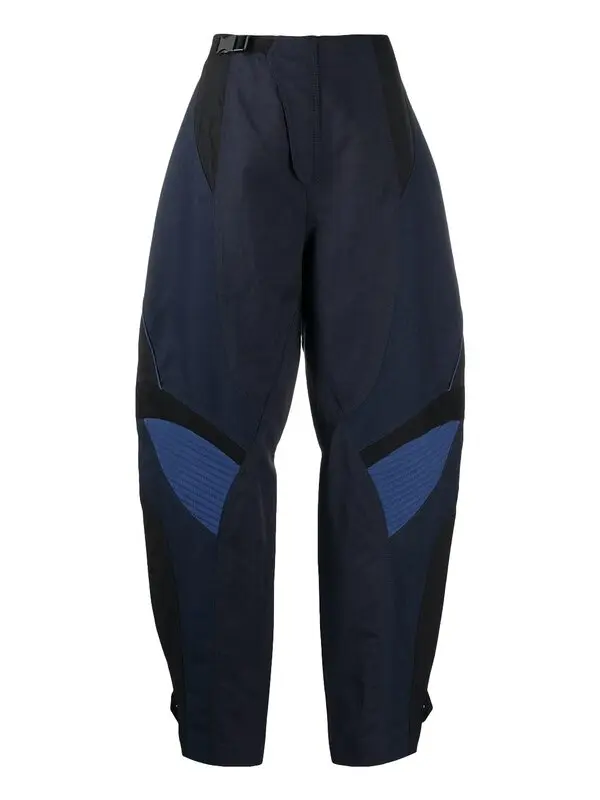 Stella McCartney Paneled Tapered Trousers - Blue