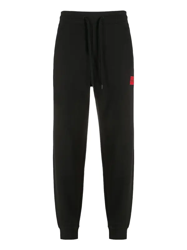 BOSS Logo-patch Cotton Track Pants - Black