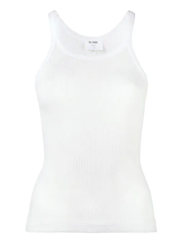 RE/DONE Ribbed Tank Top - White
