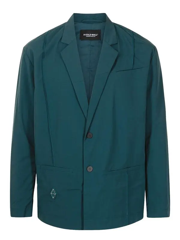 A-COLD-WALL* Rhombus Single-breasted Badge Blazer - Green