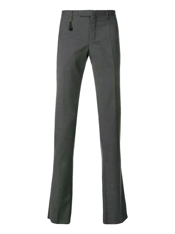 Incotex Wool Straight-leg Trousers - Grey