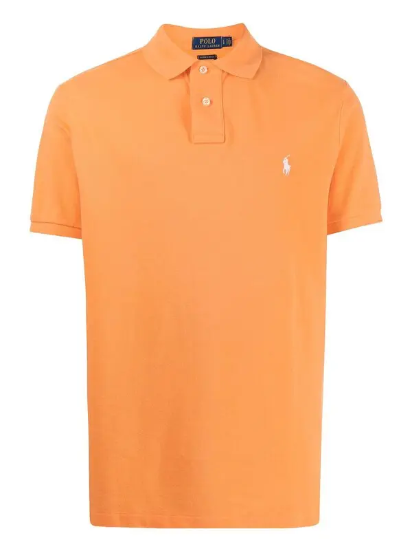 Polo Ralph Lauren Piqué Embroidered Polo Shirt - Orange