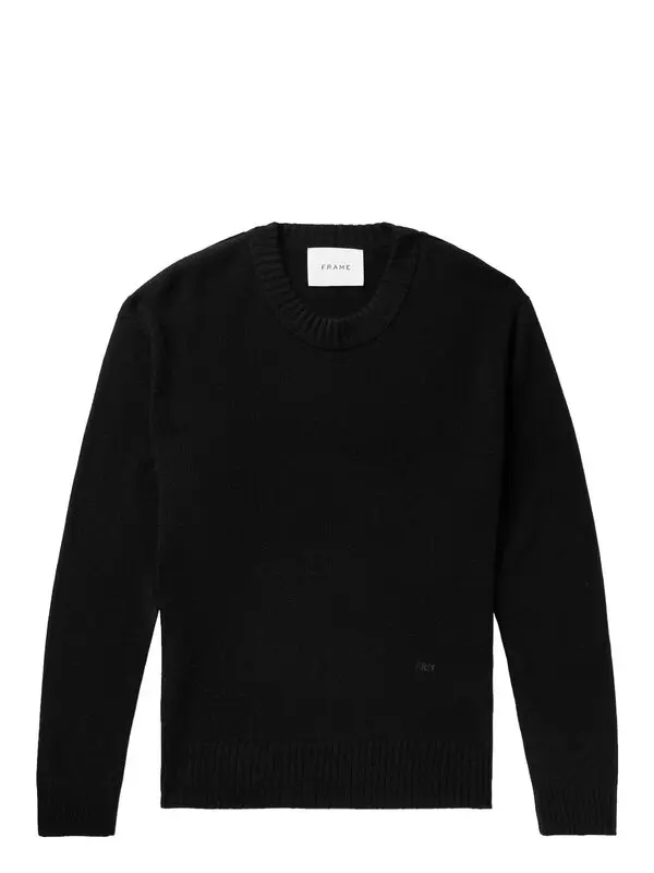 FRAME Cashmere Crewneck Sweater - Black