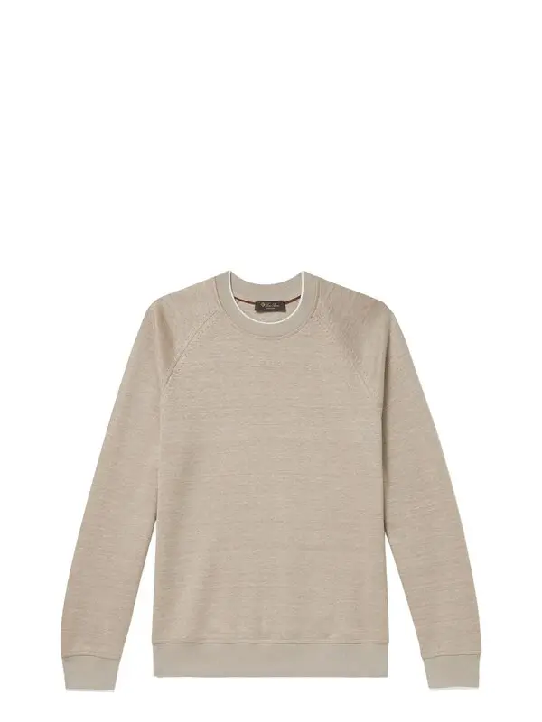 Loro Piana Drysdale Linen-blend Jersey Sweatshirt - Neutrals