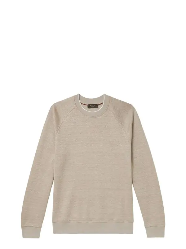 Loro Piana Drysdale Linen-blend Jersey Sweatshirt - Neutrals