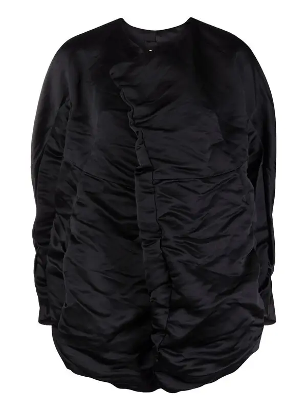 Comme Des Garçons Oversize Crease-effect Jacket - Black