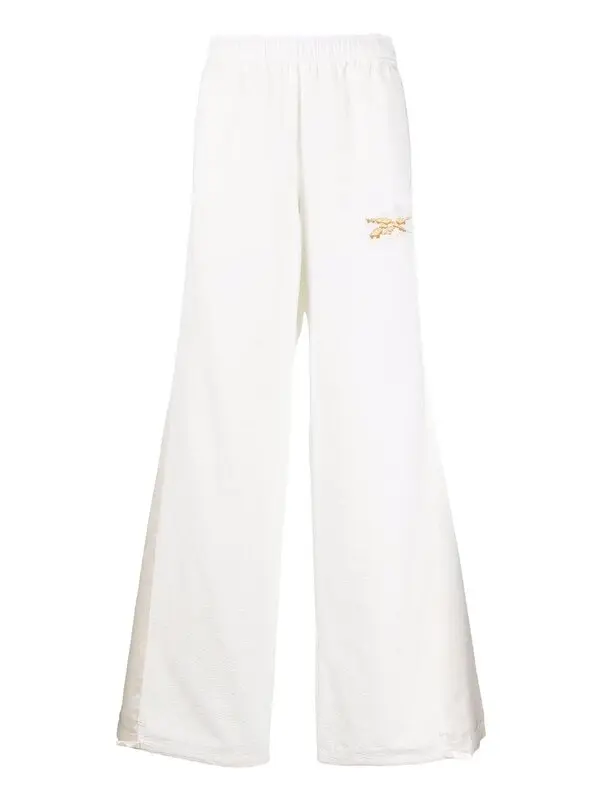 REEBOK Patch-detail Wide-leg Trousers - White