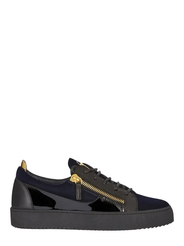 GIUSEPPE ZANOTTI Frankie Double-zip Low-top Sneakers - Blue