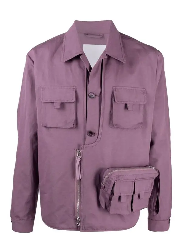 Kenzo Multiple-pocket Long-sleeve Jacket - Purple