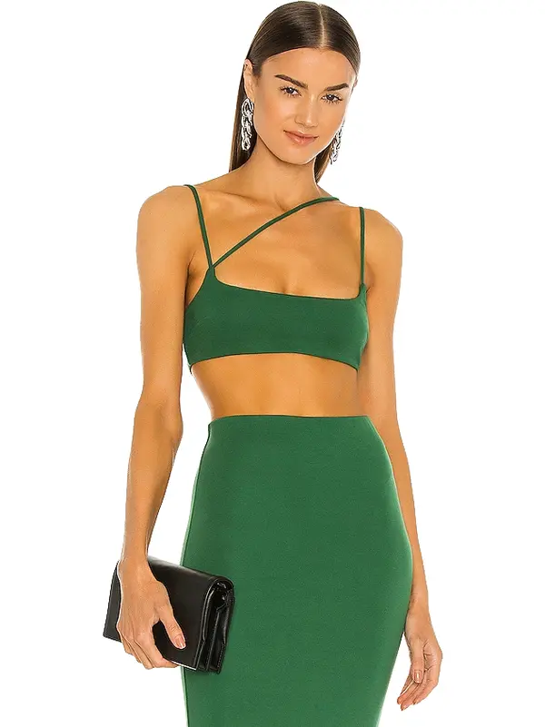 MICHAEL COSTELLO Amira Crop Top - Green