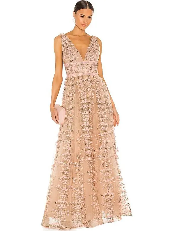 BRONX AND BRONCO Megan Maxi Dress - Rose