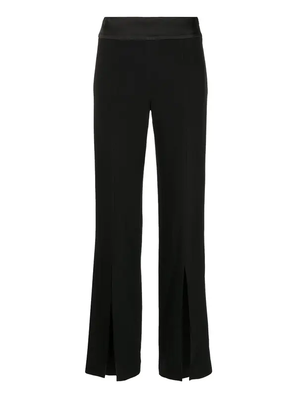 Simkhai Crepe Straight-leg Trousers - Black