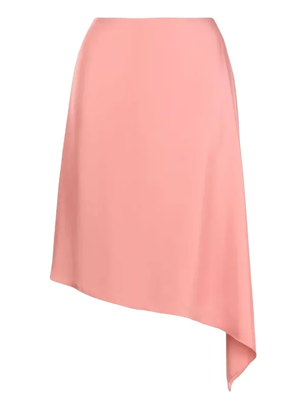Theory Asymmetric Hem Midi Skirt - Pink