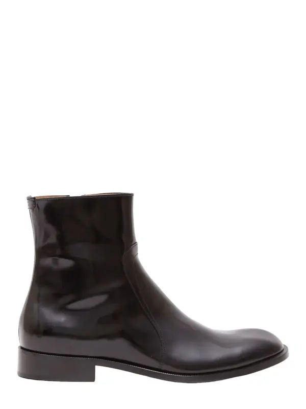 MAISON MARGIELA Brushed Leather Boots - Black