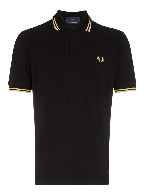 Fred Perry Stripe-trimmed Polo Shirt - Black