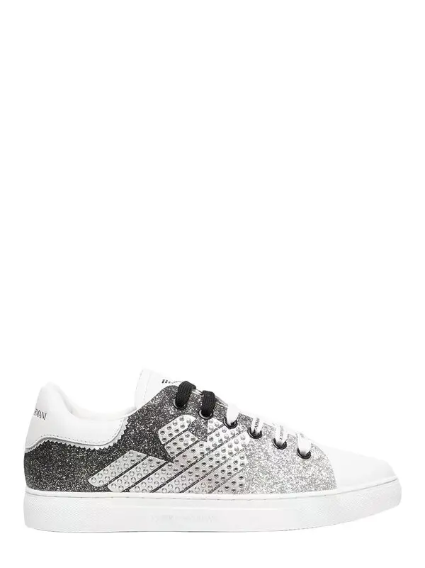 Emporio Armani Glitter Low-top Sneakers - Metallic