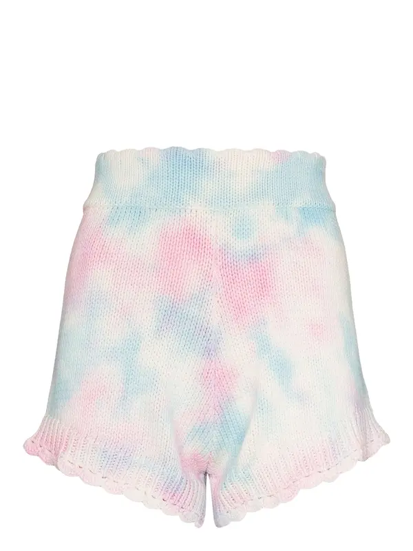 LoveShackFancy Karissa Knitted Tie-dye Shorts - Pink