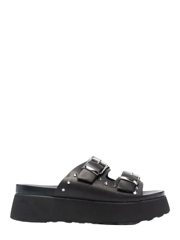 CULT Studded Flatform Slides - Black