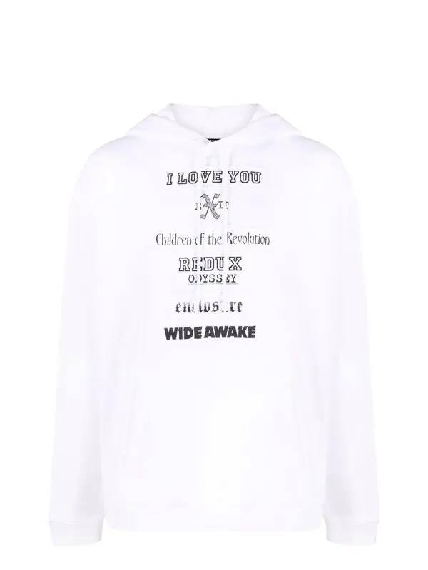 Raf Simons I Love You Cotton Hoodie - White
