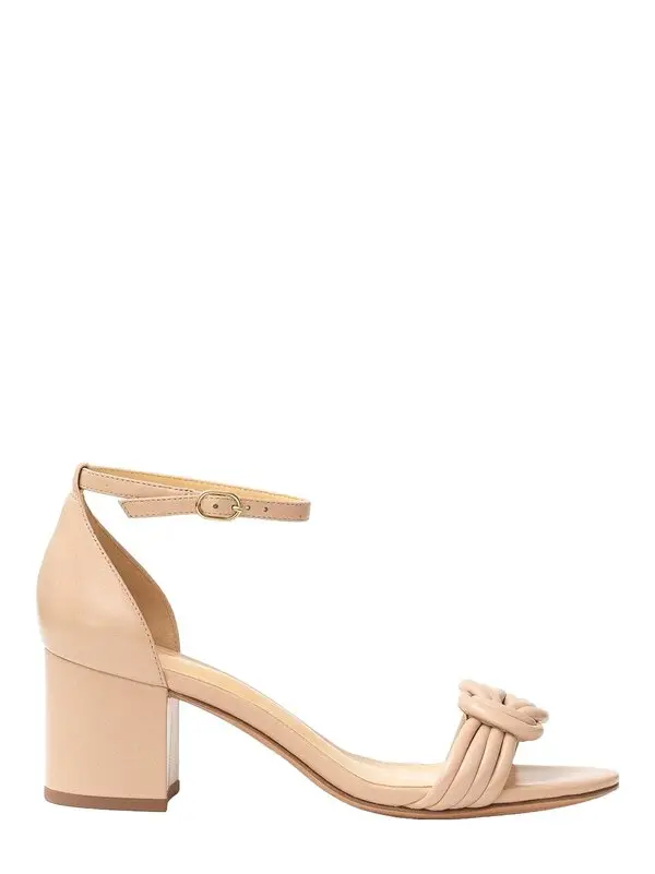 ALEXANDRE BIRMAN Vicky 60mm Leather Sandals - Neutrals