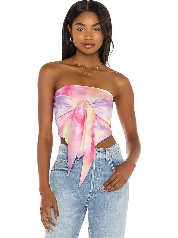 Superdown Tabitha Reversible Strapless Top - Pink Multi