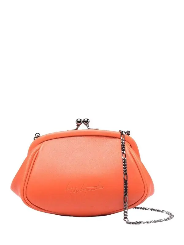 Yohji Yamamoto Leather Frame Purse - Orange