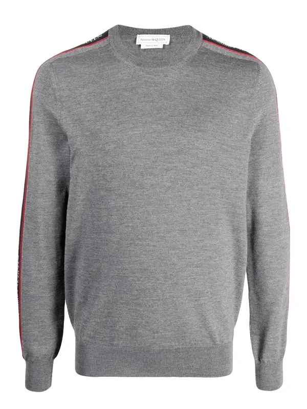 Alexander McQueen Logo-tape Jumper - Grey