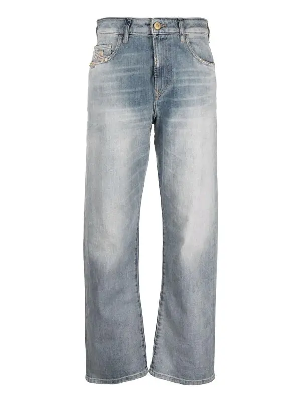 DIESEL® D-reggy Straight-leg Crop Jeans - Blue