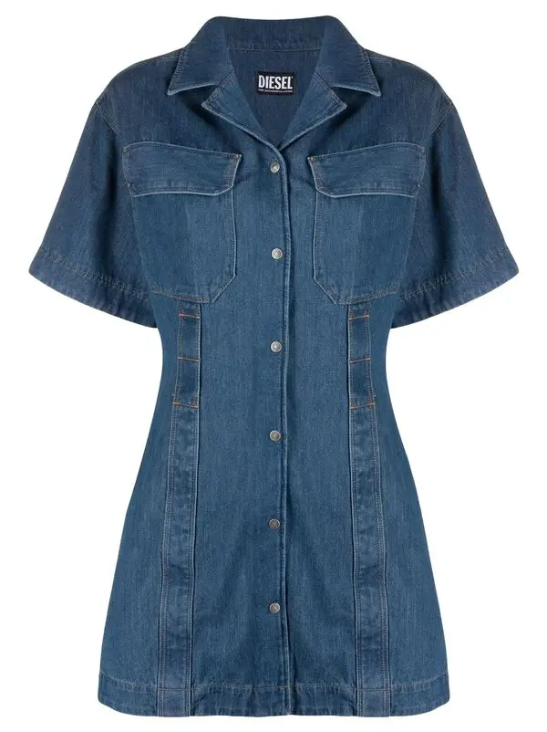 DIESEL Denim Shirt Dress - Blue