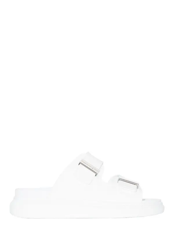 Alexander McQueen Hybrid Flatform Slide Sandals - White