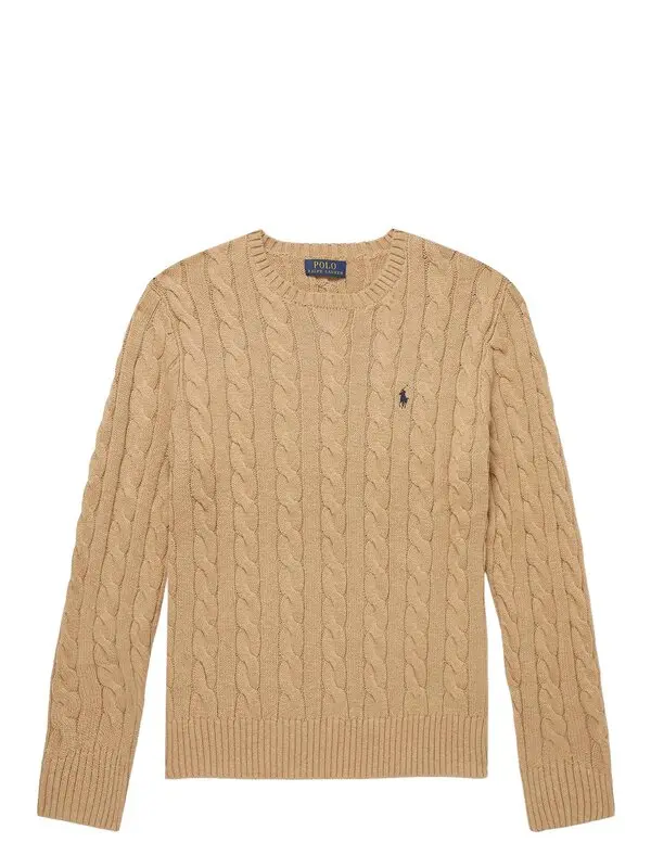 Polo Ralph Lauren Cable-knit Cotton Sweater - Neutrals