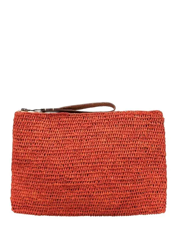 IBELIV Woven Zipped Clutch - Orange