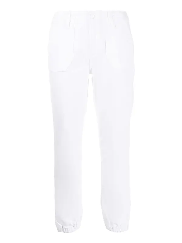 Paige Mayslie Denim Track Trousers - White