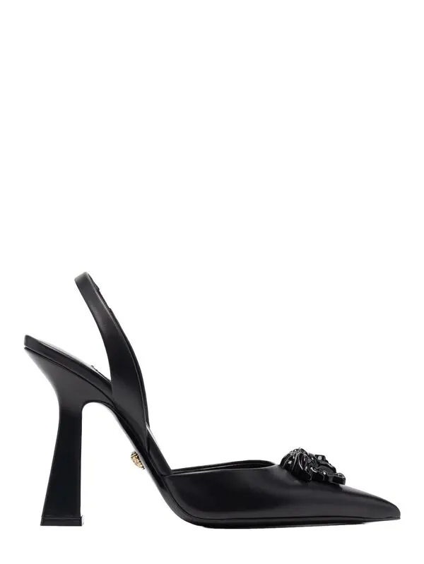Versace La Medusa 12mm Slingback Pumps - Black