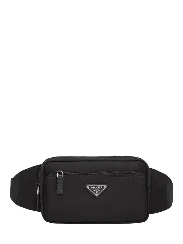 Prada Re-nylon And Saffiano Leather Belt Bag - Black