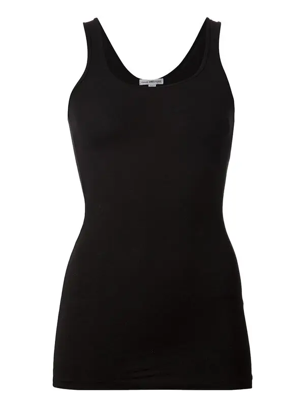 JAMES PERSE Long Fitted Tank Top - Black