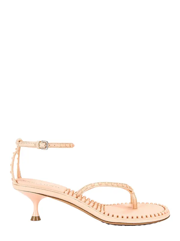 Bottega Veneta Dot Ankle Strap Sandals - Macaroon