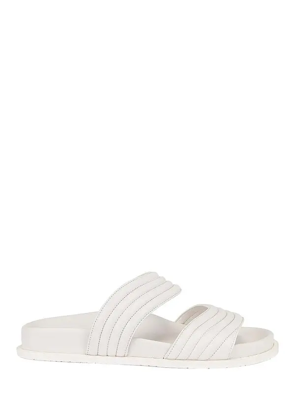 Alaïa Leather Slides - Blanc Casse